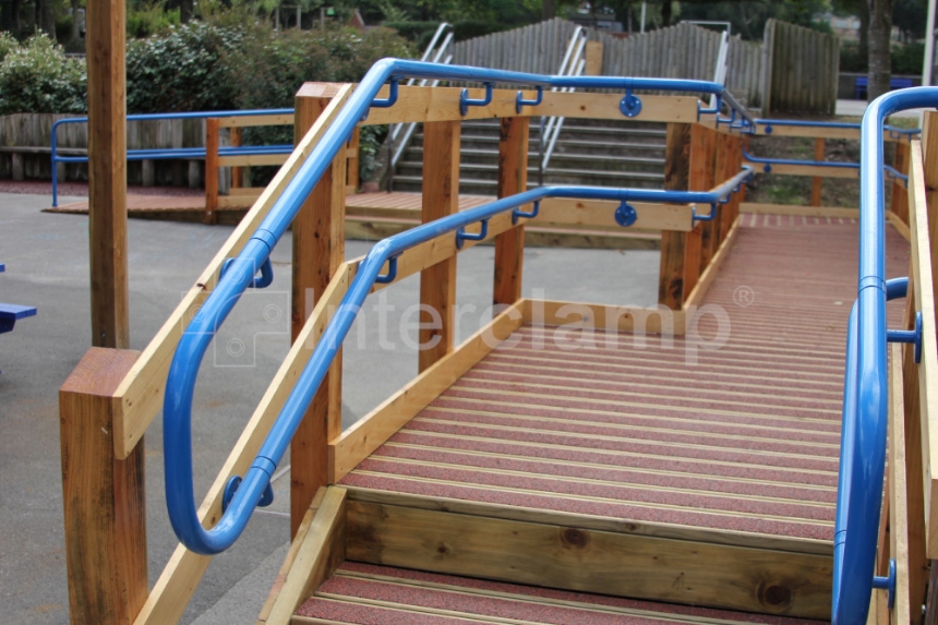 DDA Compliant School Access Ramp Handrails from Interclamp - Modular ...
