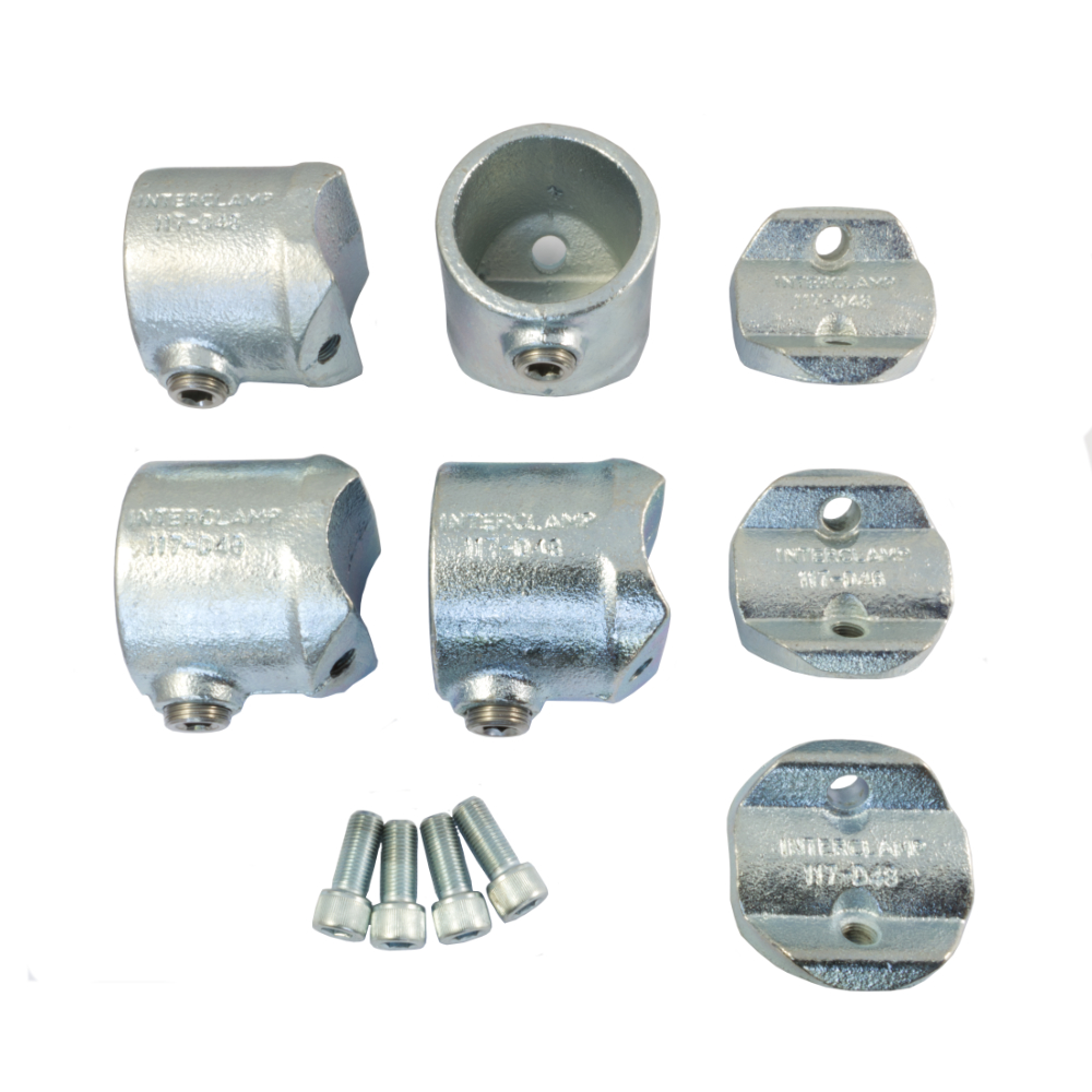 Interclamp 117Y Retrofit Short Tee Tube Clamp Fitting - Modular Handrail Systems