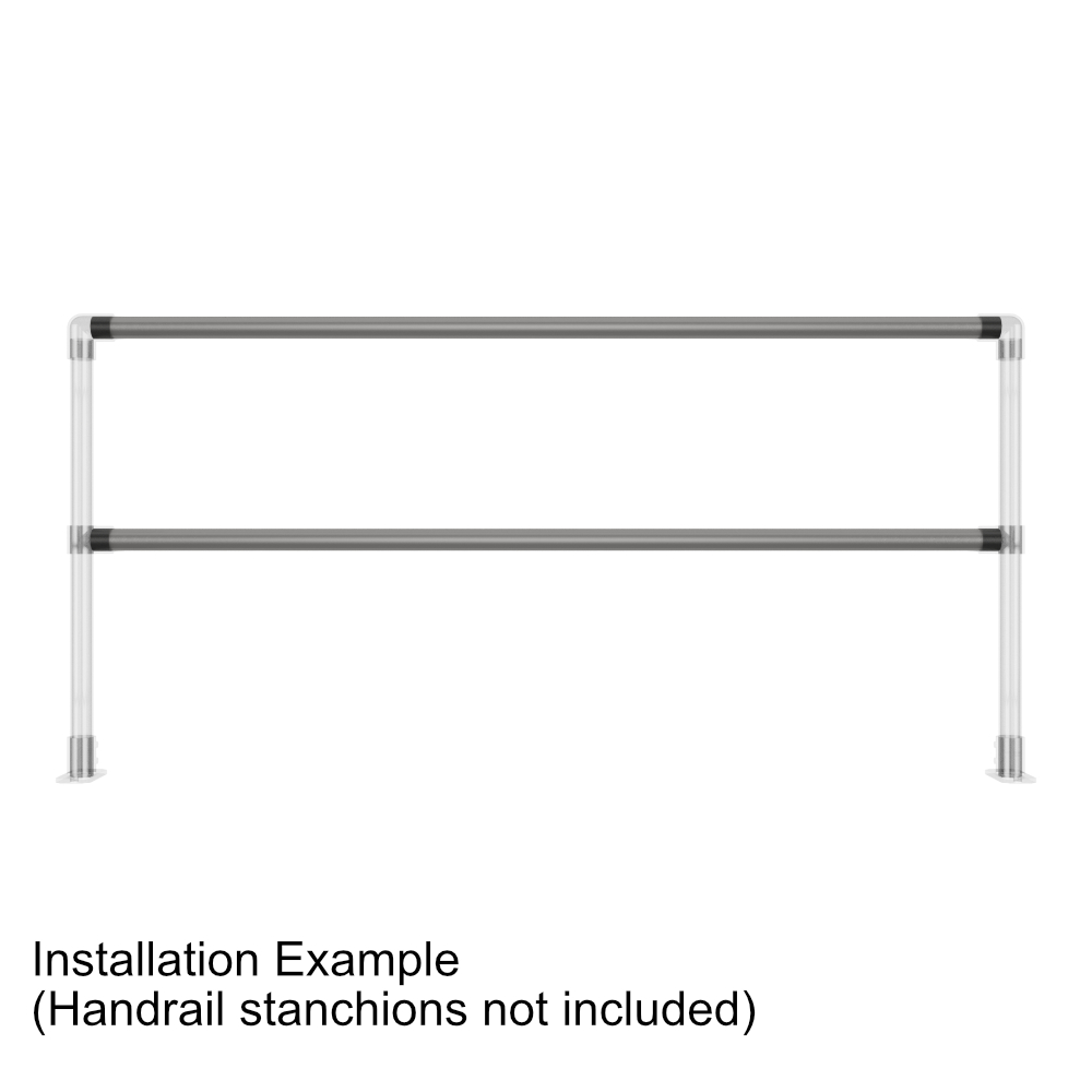 Galvanised 2m Handrail Tube Section - Modular Handrail Systems